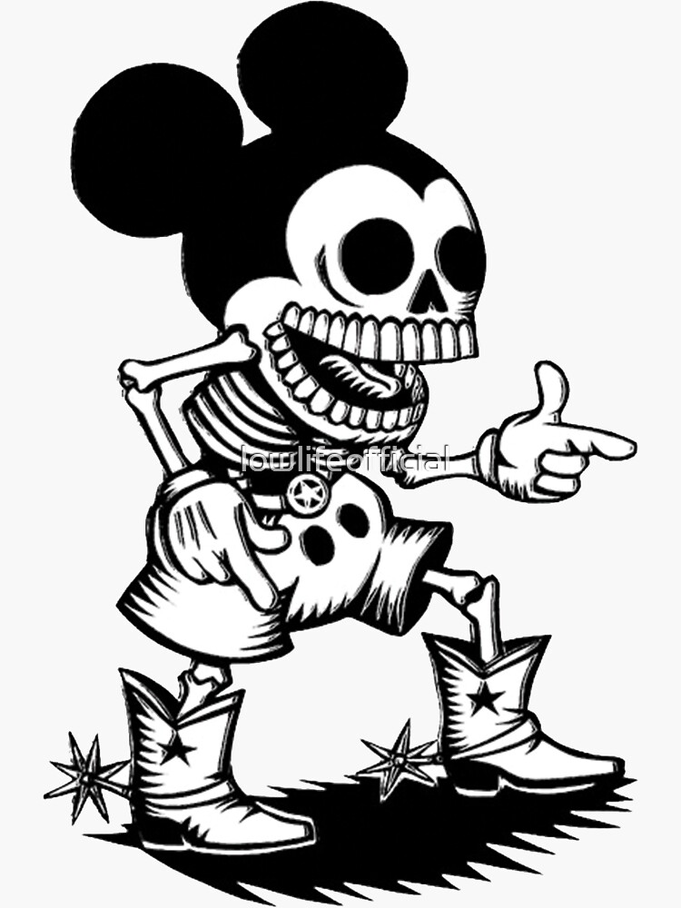 "Dead mickey" Sticker for Sale by lowlifeofficial | Redbubble