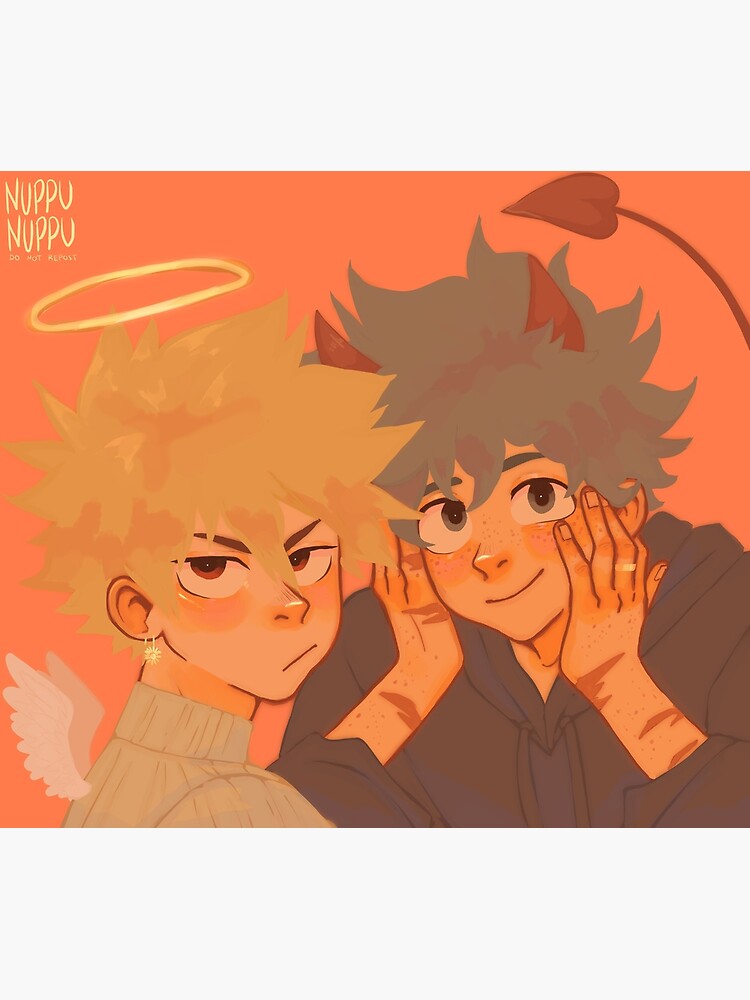 "angel Kacchan demon deku" Art Print for Sale by Nuppu-Nuppu | Redbubble