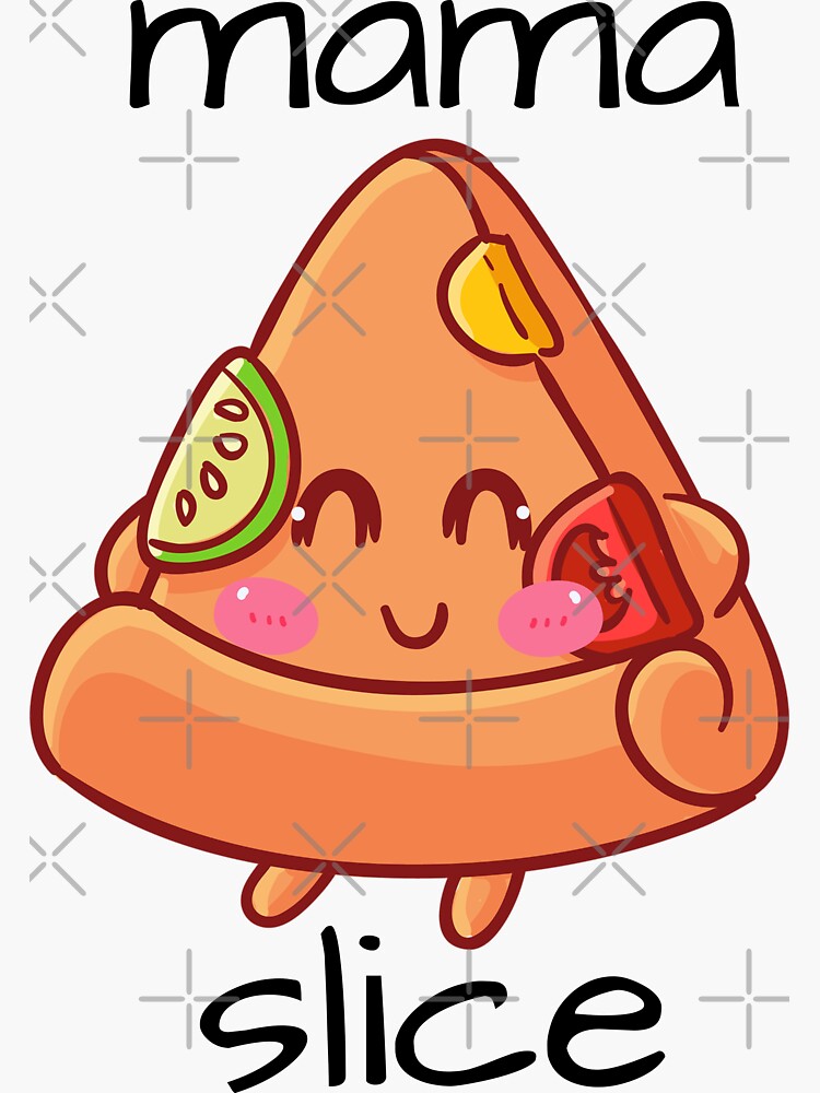 "Mama pizza slice" Sticker for Sale by BrittneysVibe | Redbubble