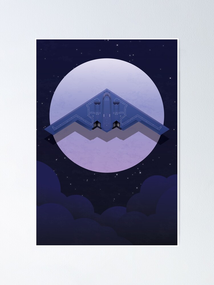 "B-2 Spirit(night)" Poster for Sale by Eqlo | Redbubble