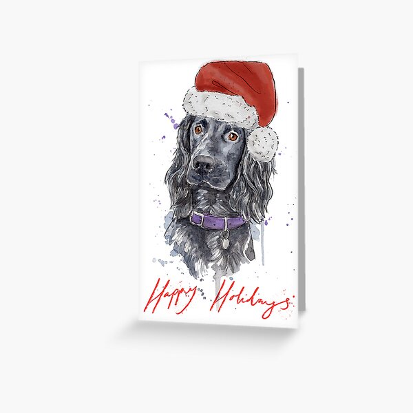 "Cocker Spaniel - Splatter Paint Watercolour Painting" Greeting Card ...