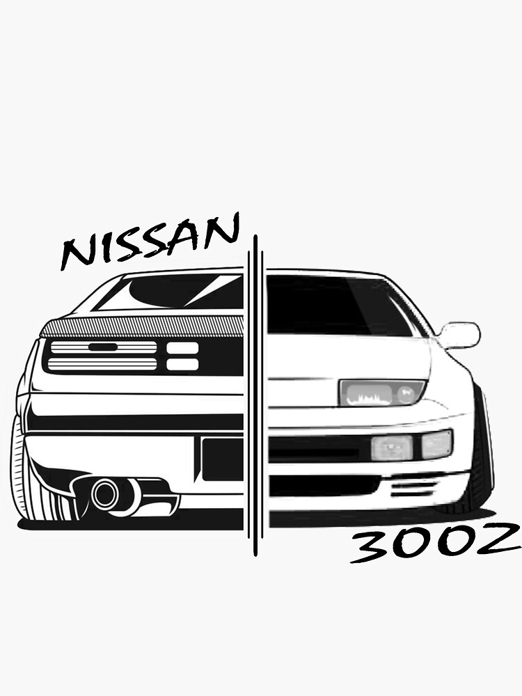 "Nissan 300ZX, JDM Car" Sticker for Sale by T-JD | Redbubble