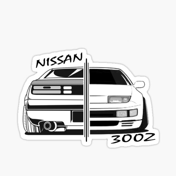 "Nissan 300ZX, JDM Car" Sticker for Sale by T-JD | Redbubble