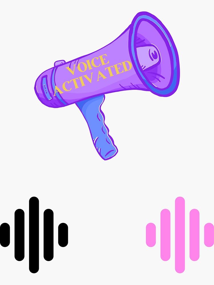 "Voice Activated Activation" Sticker for Sale by YouBeeVintage | Redbubble
