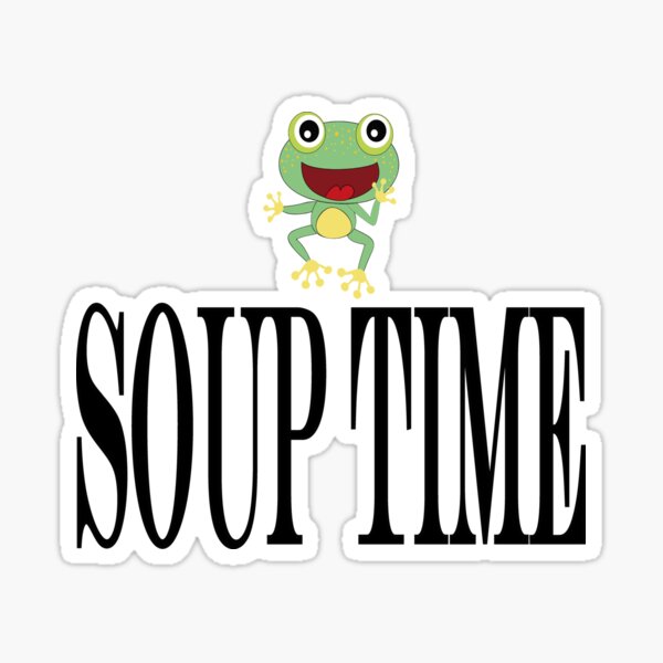 Pegatina «sopa de rana a la hora de la sopa» de biiill | Redbubble