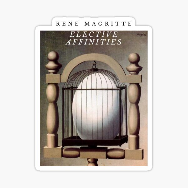 "Elective Affinities Rene Magritte" Sticker for Sale by ReneMagritteArt ...