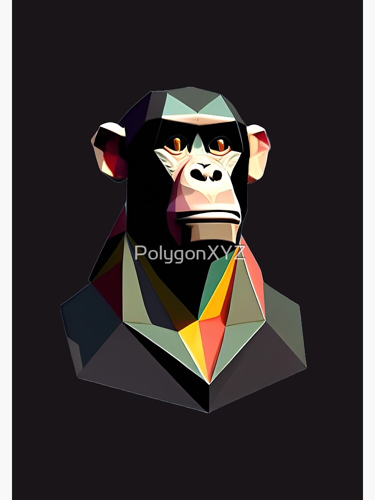 "Gangster Chimp" Poster for Sale by PolygonXYZ | Redbubble