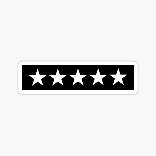 "five star rating" Sticker for Sale by Saskdesigner | Redbubble