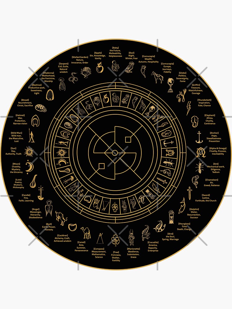 "Symbols of Alethiometer" Sticker for Sale by Coloor | Redbubble