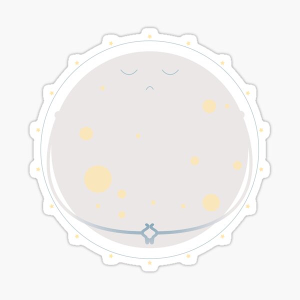"Yoga Moon - Cute funny starry moon art" Sticker for Sale by Reyano ...