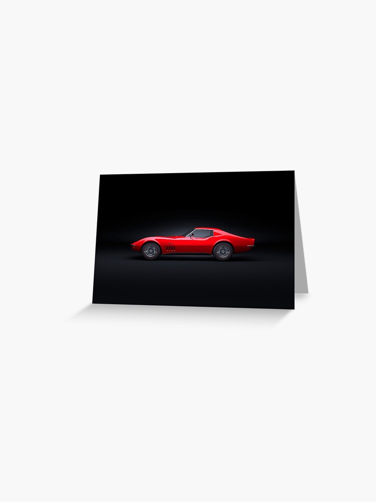 "Corvette C3 Stingray 1969 Monza Red" Greeting Card for Sale by ...