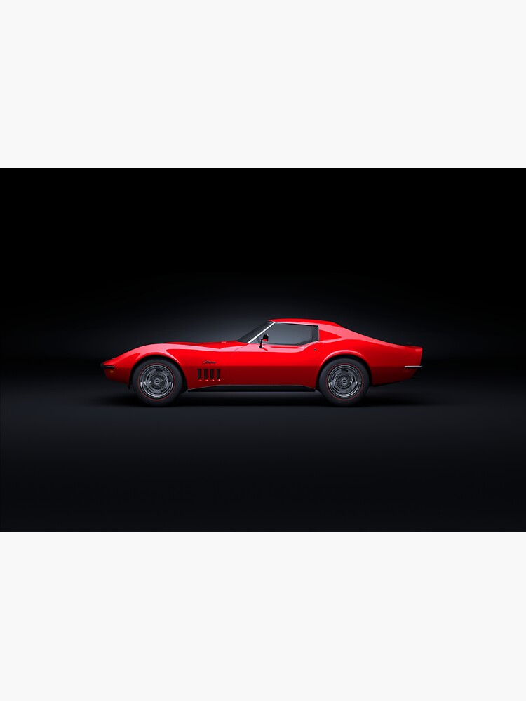 "Corvette C3 Stingray 1969 Monza Red" Sticker for Sale by ...