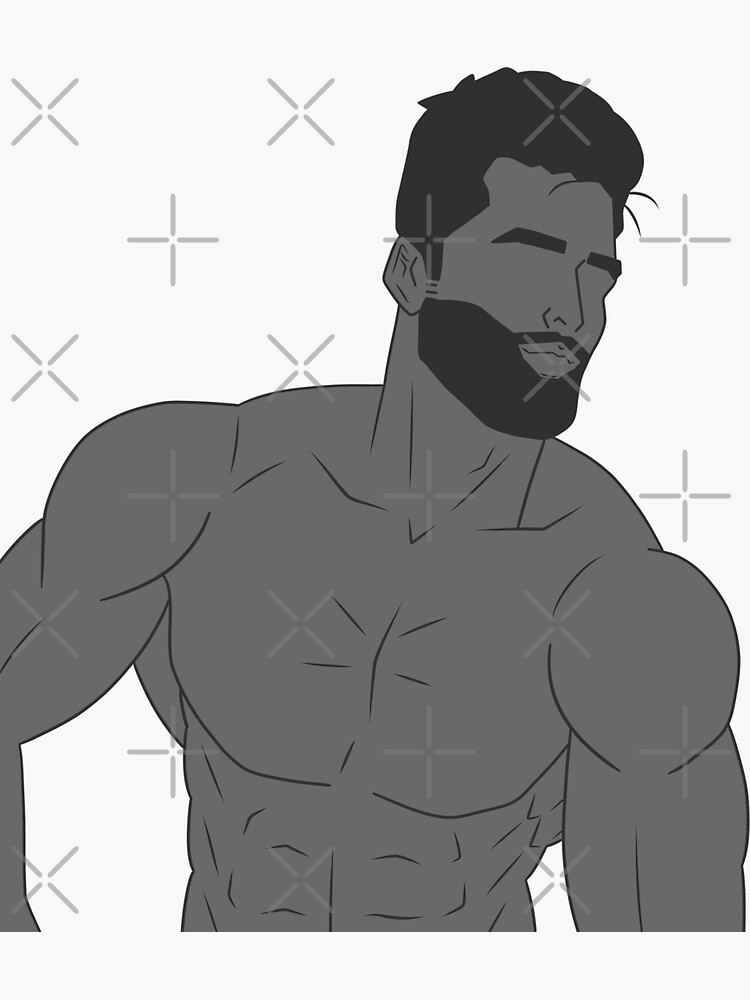 "Gigachad" Sticker for Sale by Mengarda | Redbubble