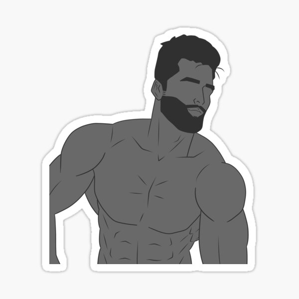 "Gigachad" Sticker for Sale by Mengarda | Redbubble