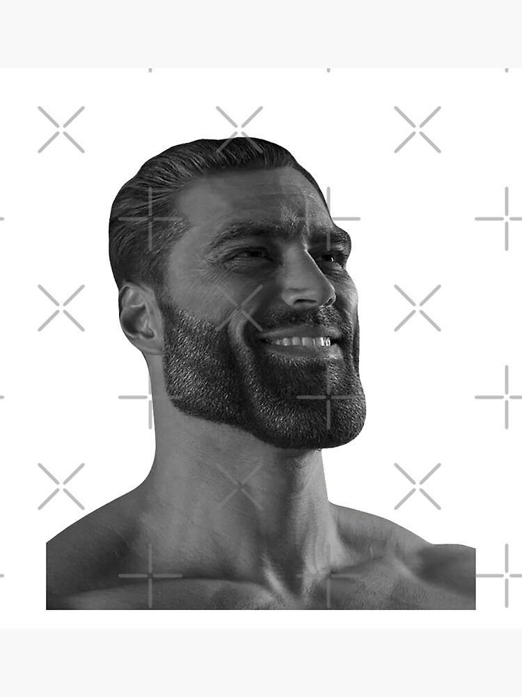 "Gigachad" Poster for Sale by Mengarda | Redbubble
