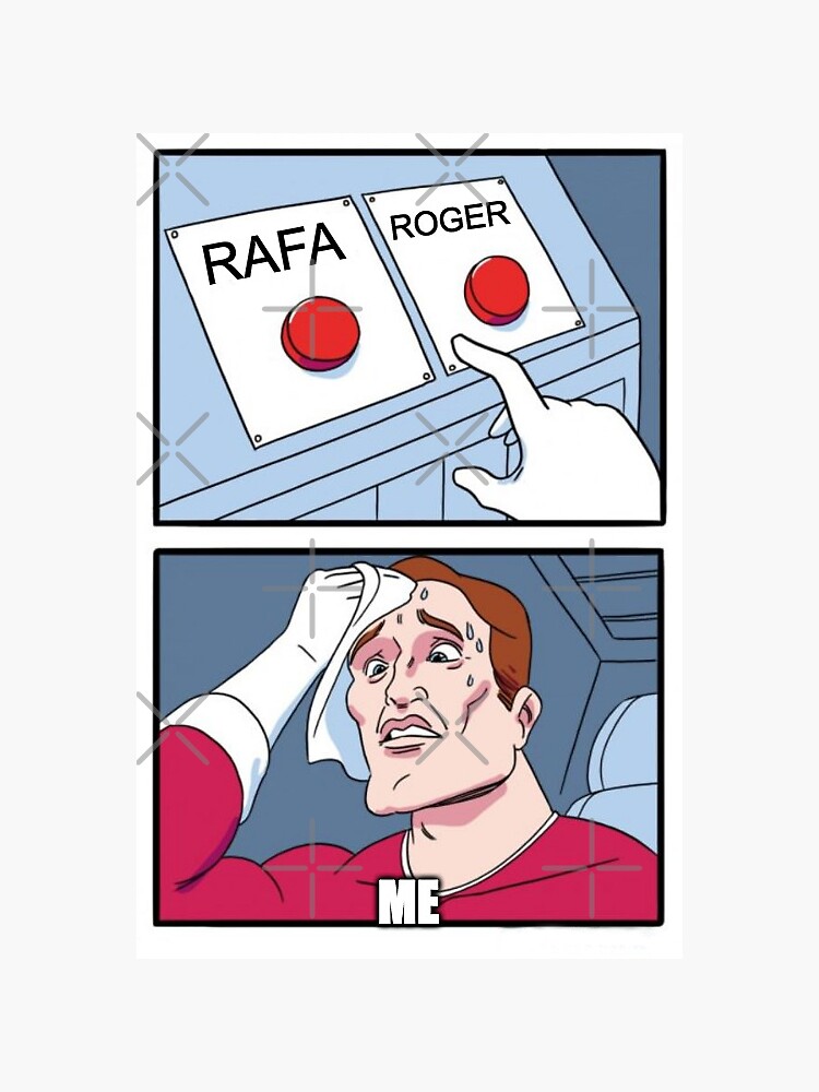 "Tennis Memes - Rafa Roger Meme" Sticker for Sale by TieBreak-Tennis ...