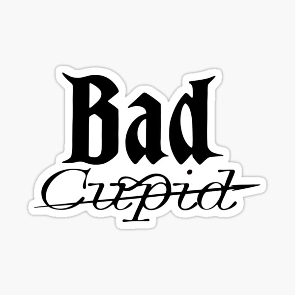 "YOUNITE Bad Cupid Song Title" Sticker for Sale by Chxlli | Redbubble