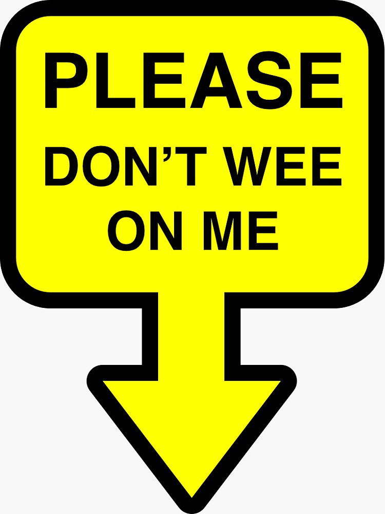 "Lamp post sticker - Don't wee on me" Sticker for Sale by evkproject ...