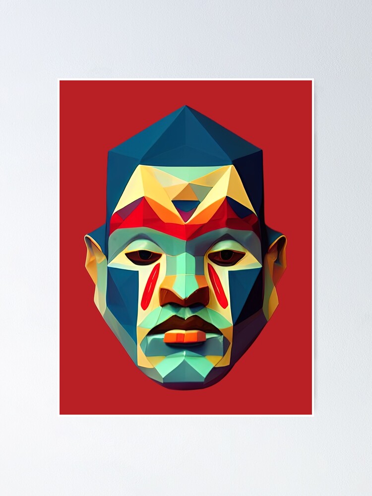 "Maori Face Crying Blood" Poster for Sale by PolygonXYZ | Redbubble