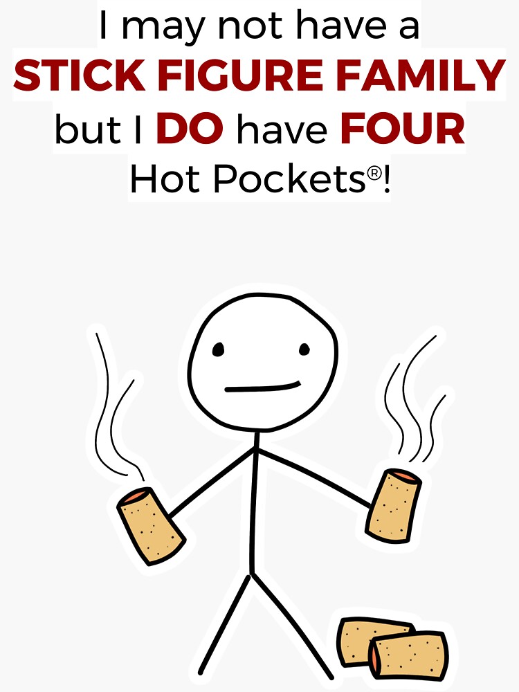 "Hot Pockets" Sticker for Sale by galacticpasta | Redbubble