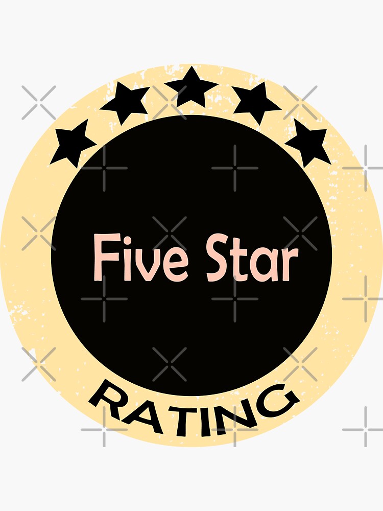 "Five Star Rating" Sticker for Sale by manmayacool12 | Redbubble