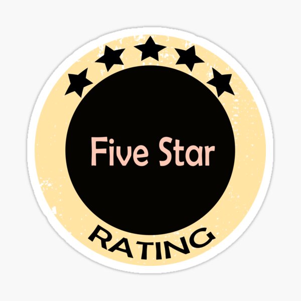 "Five Star Rating" Sticker for Sale by manmayacool12 | Redbubble