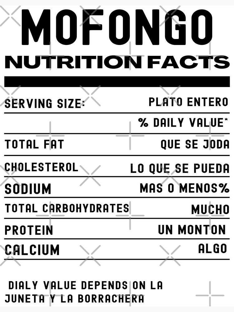 "Mofongo nutrition facts,Feliz navidad boricua" Sticker for Sale by ...