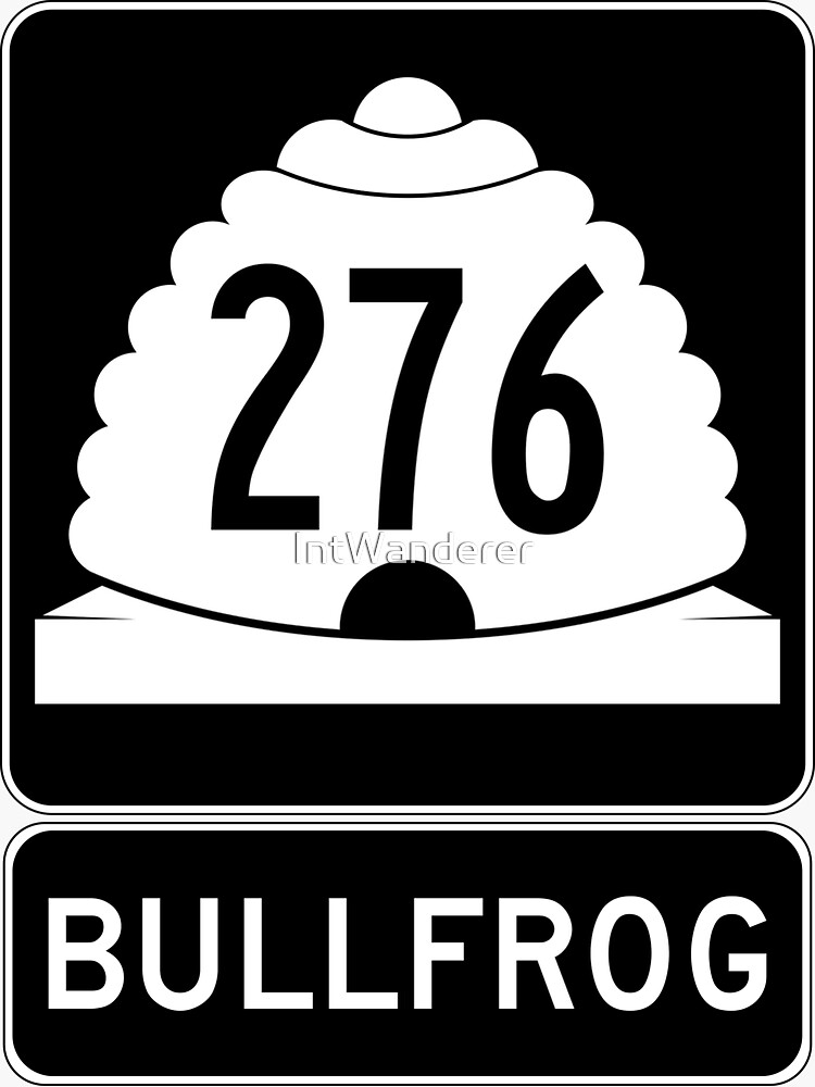 "Bullfrog Utah - Lake Powell - SR 276" Sticker for Sale by NewNomads ...