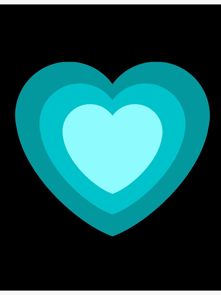 "Retro 90s Hyperpop Blue Pastel EDM Rave Gradient Heart Graphic 3 ...