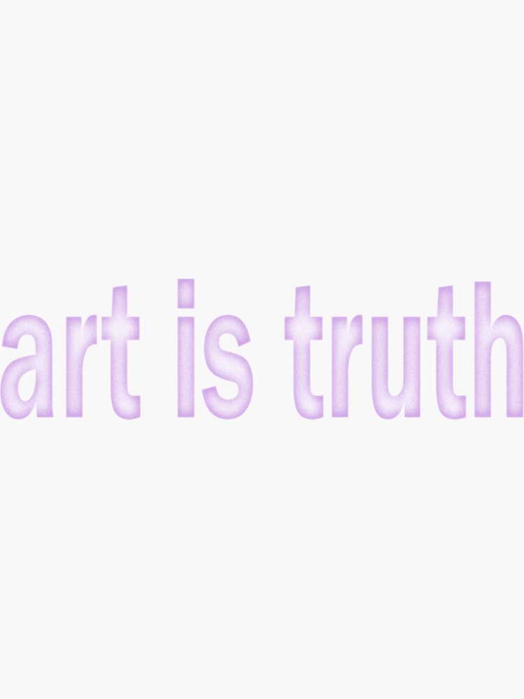 "Art is Truth Steven Wilson " Sticker for Sale by GrangehillC | Redbubble