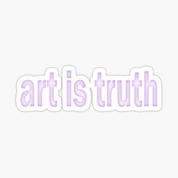 "Art is Truth Steven Wilson " Sticker for Sale by GrangehillC | Redbubble