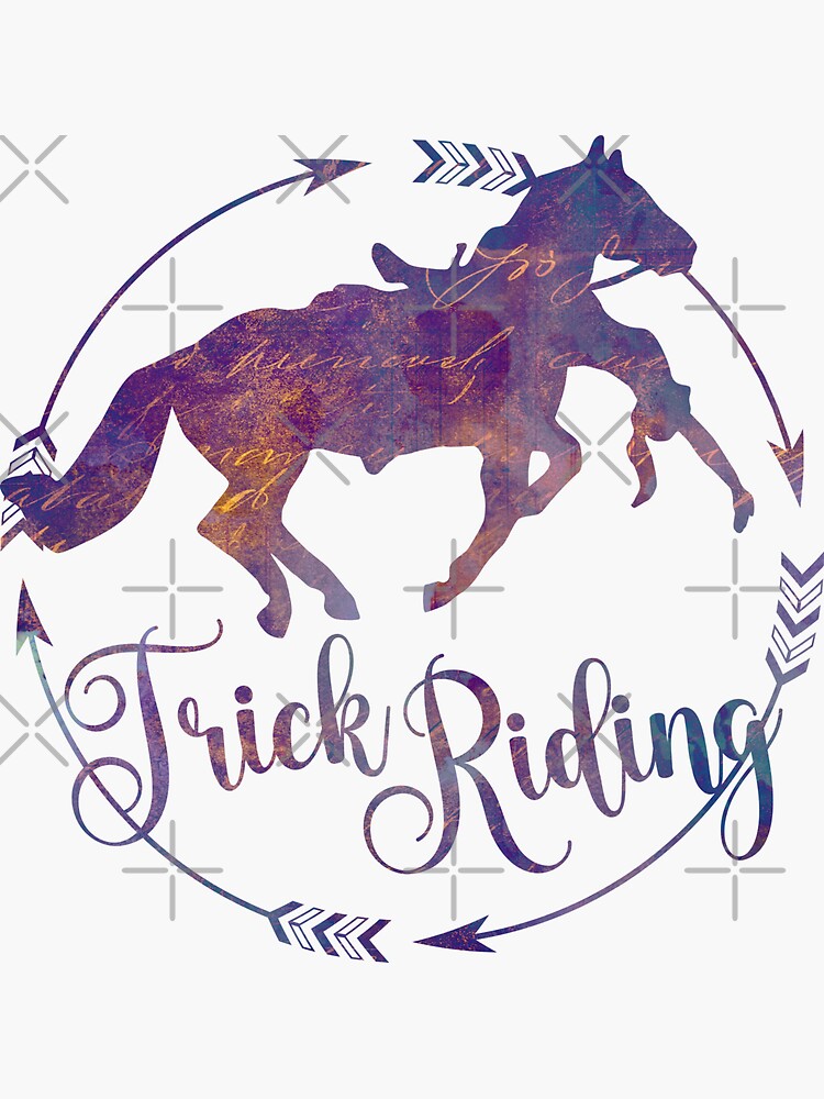 "Purple Trick Rider" Sticker for Sale by circus-unicorn | Redbubble