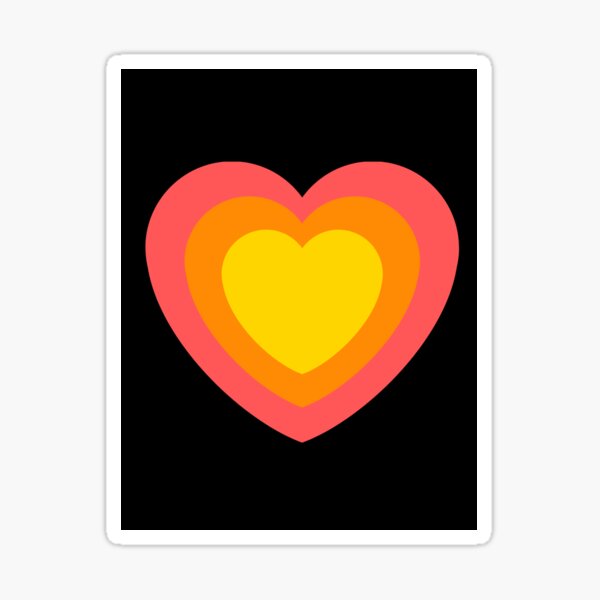 "Retro 90s Y2K Hyperpop Pink Orange Bright EDM Rave Gradient Heart ...