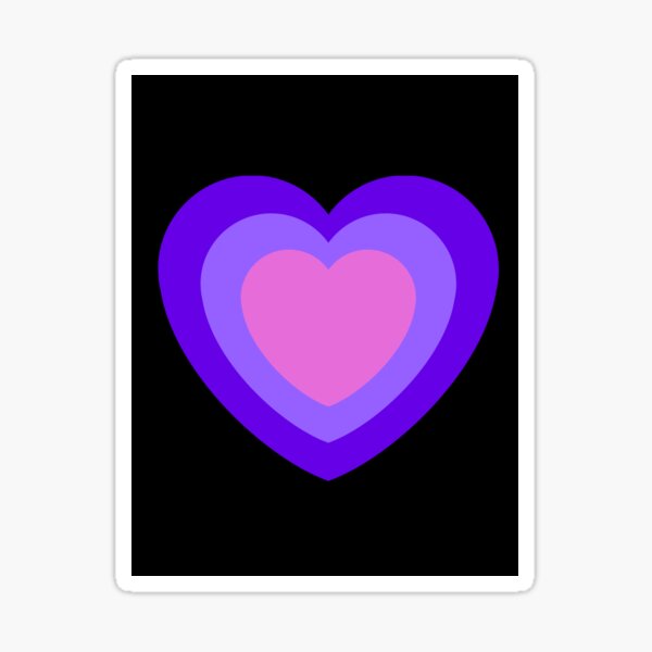 "Retro 90s Y2K Hyperpop Purple Bright Pastel EDM Rave Gradient Heart ...