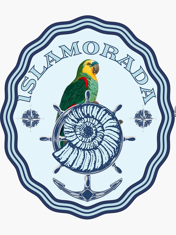 "Islamorada Florida Parrot" Sticker for Sale by Destination88 | Redbubble