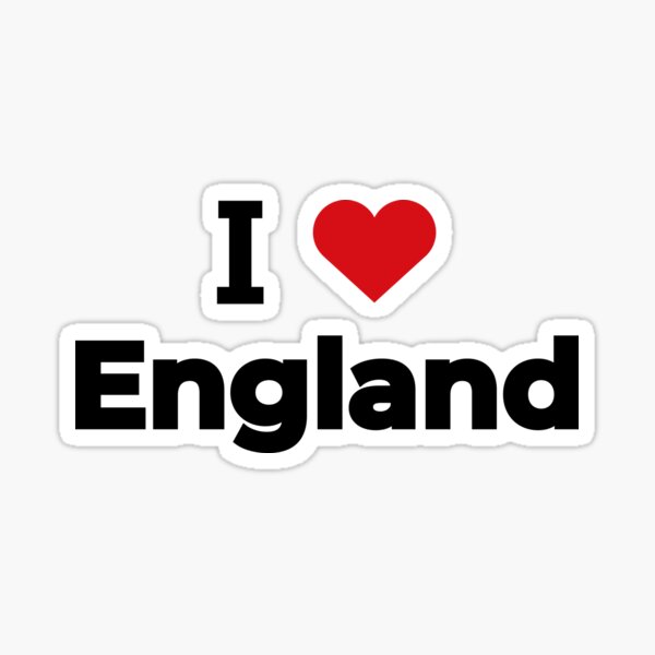 "I love England" Sticker for Sale by Moyanana | Redbubble