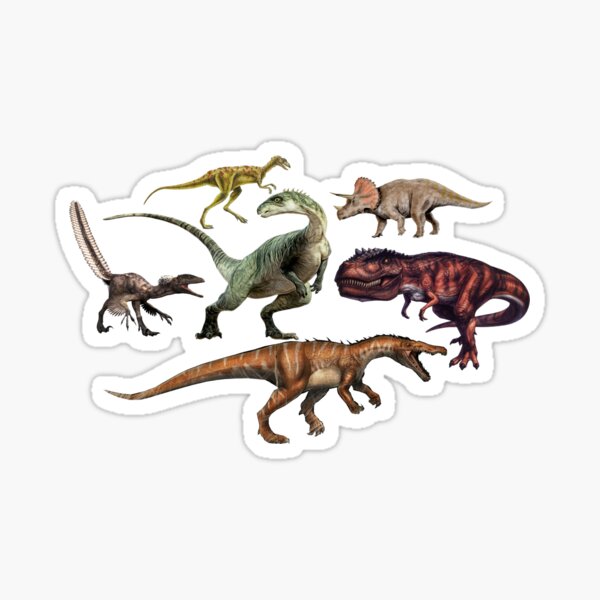 "DINOSAURS" Sticker for Sale by Atlastoun | Redbubble