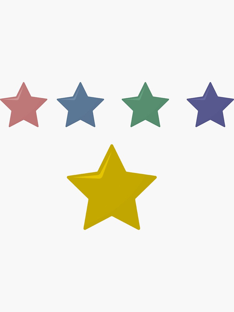 "five star rating" Sticker for Sale by SeniorPrint99 | Redbubble