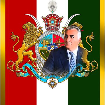 "Iranian Imperial Coat of Arms of Iran with king Pahlavi" Poster for ...