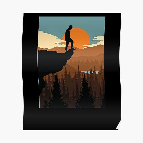 " onewheel artwork flat design landscape" Poster for Sale by QUEEN ...