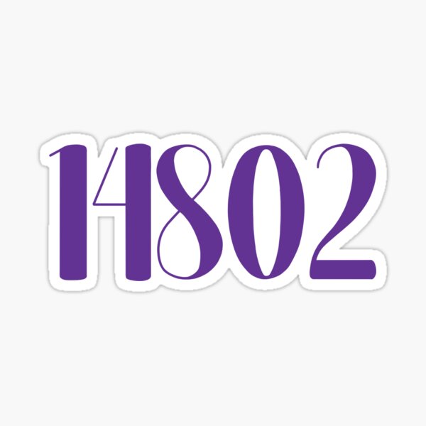 "Alfred University Zip Code" Sticker for Sale by cs332 | Redbubble