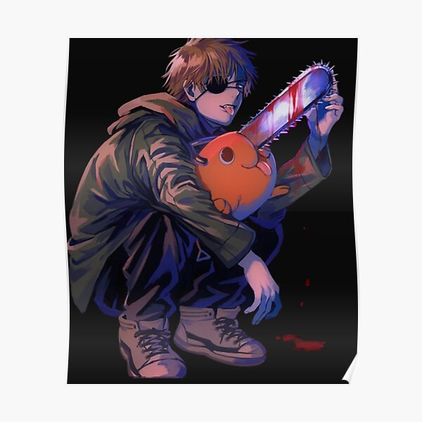 "chainsaw man denji " Poster for Sale by FROMmetoyou1 | Redbubble