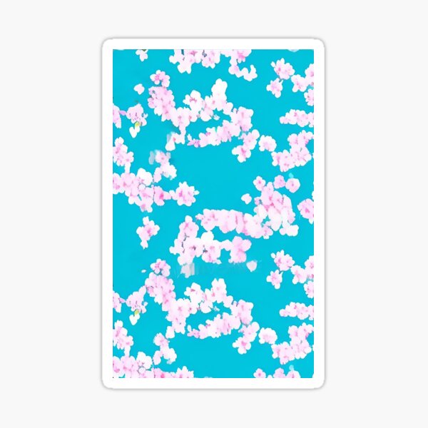 "Japanese Cherry Blossom Pattern Spring Blooms Flowers Pretty" Sticker ...