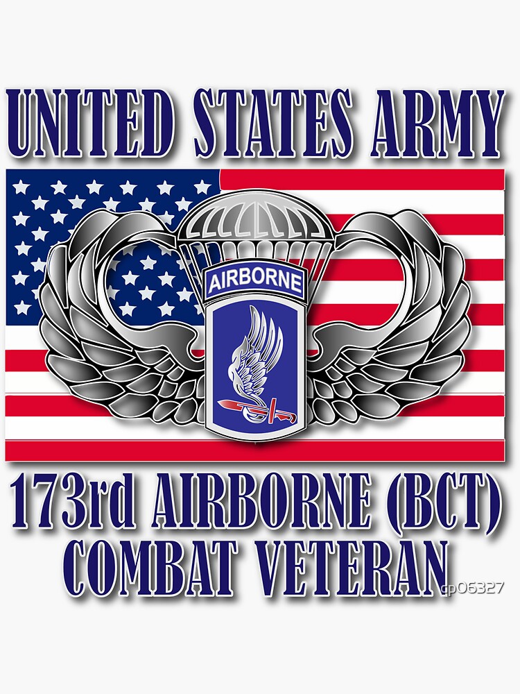 "173rd Airborne Brigade- Combat Veteran" Sticker for Sale by cp06327 | Redbubble