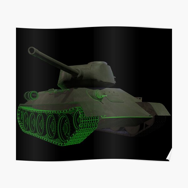 "Second World War Tank T-34 Green" Poster for Sale by PasjaArty | Redbubble