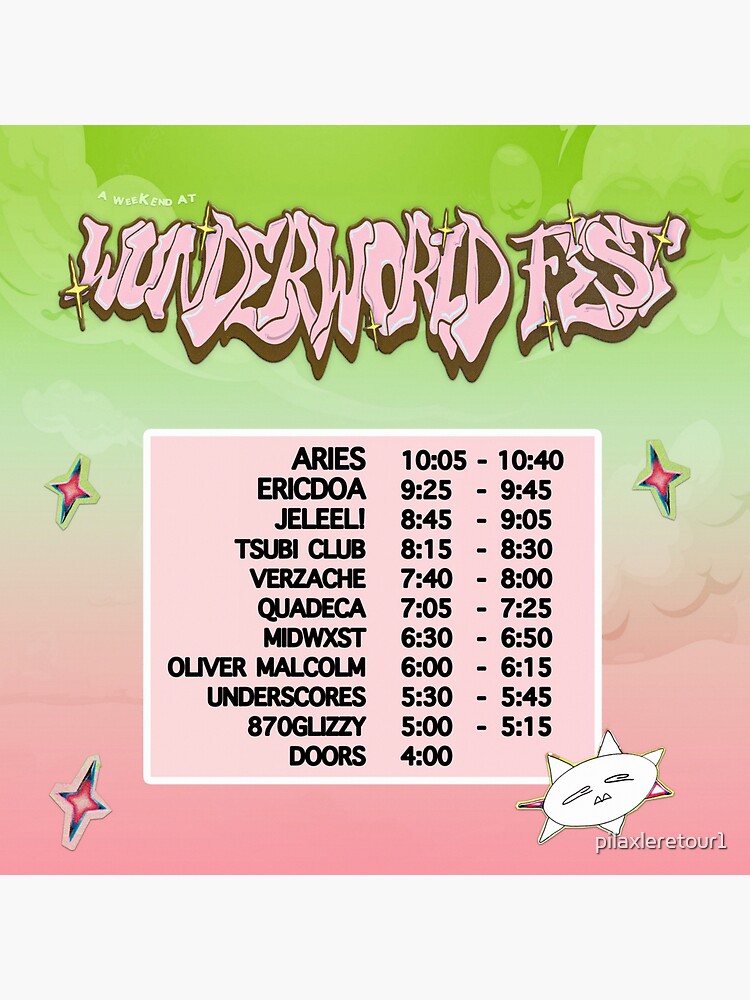 "wunderworld 2022 official date tshirt poster" Sticker for Sale by ...