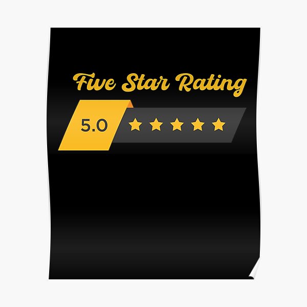 " five star rating" Poster for Sale by Midoartdesign | Redbubble