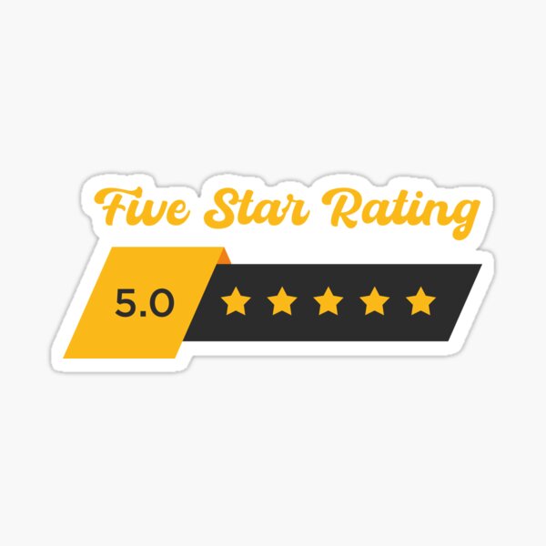 " five star rating" Sticker for Sale by Midoartdesign | Redbubble