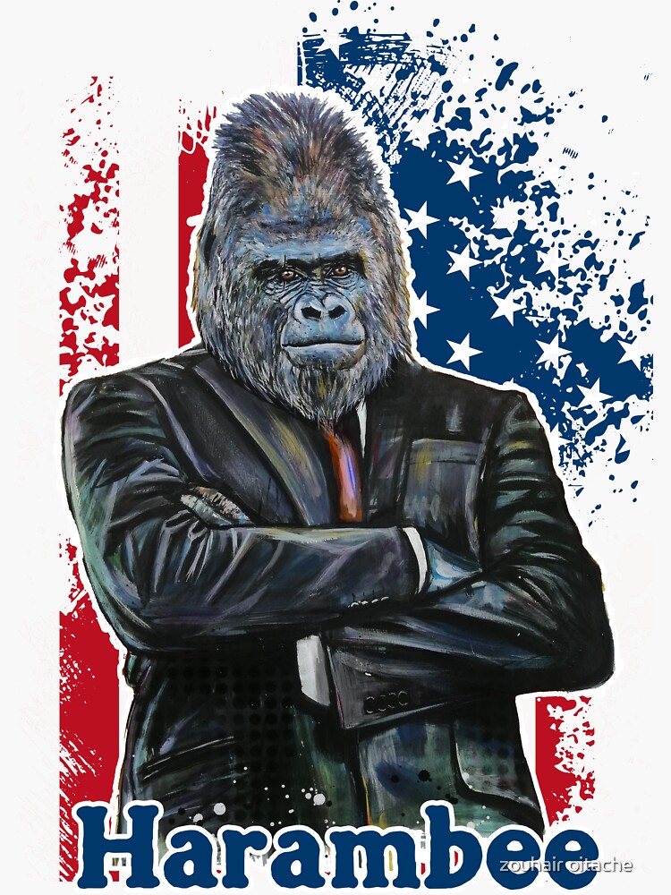 "Harambee" Sticker for Sale by rasarts | Redbubble