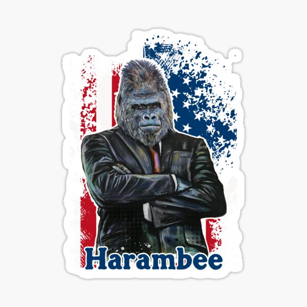 "Harambee" Sticker for Sale by rasarts | Redbubble